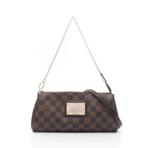 Louis Vuitton | Bags | Louis Vuitton Eva Handbag Leather Damier Brown ...